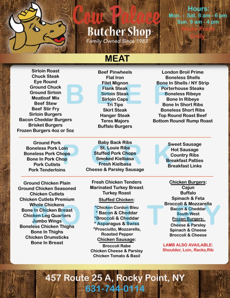 Cow Palace Butcher Shop – Butcher Shop Long Island NY